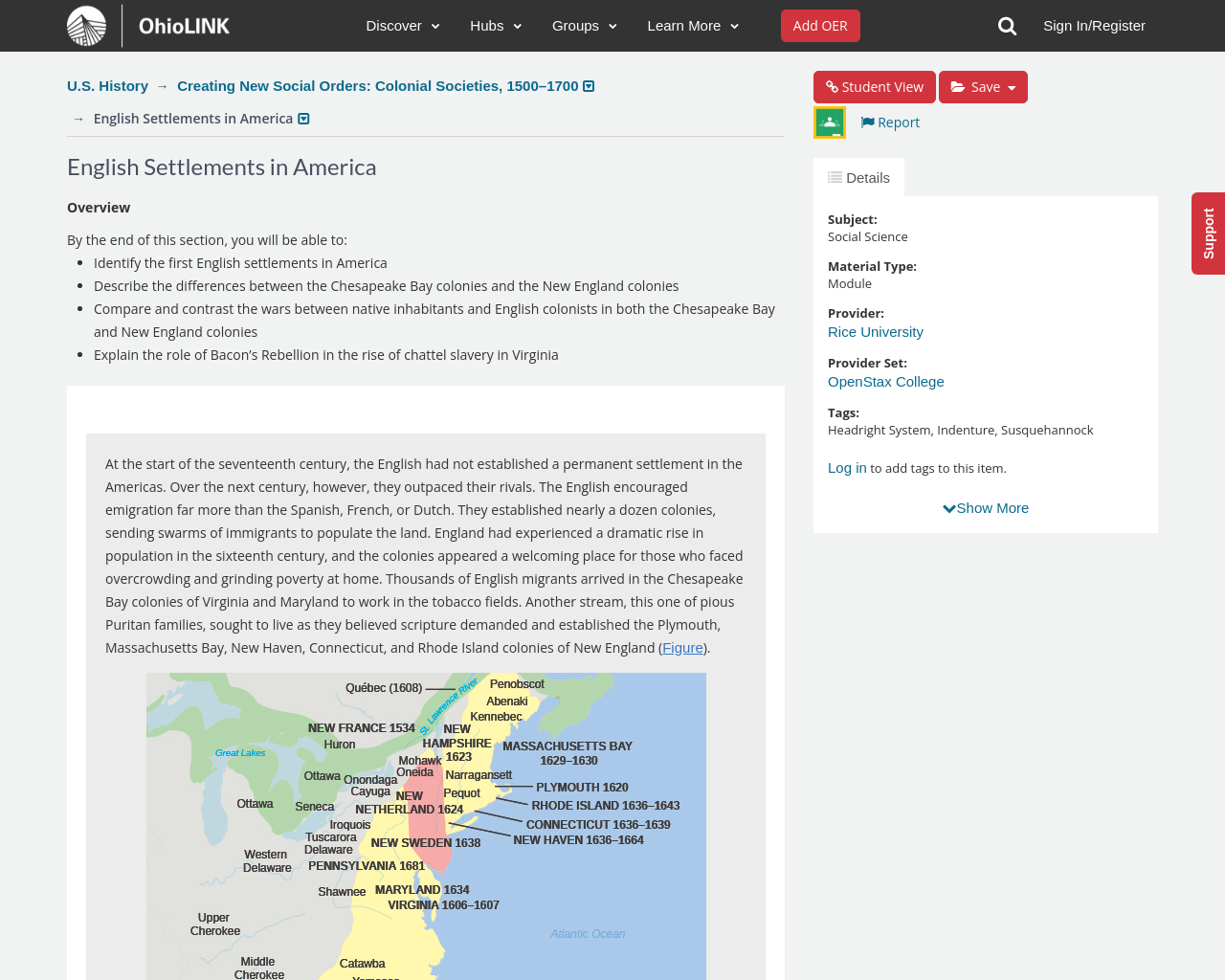 U.S. History, Creating New Social Orders: Colonial Societies, 1500–1700 ...