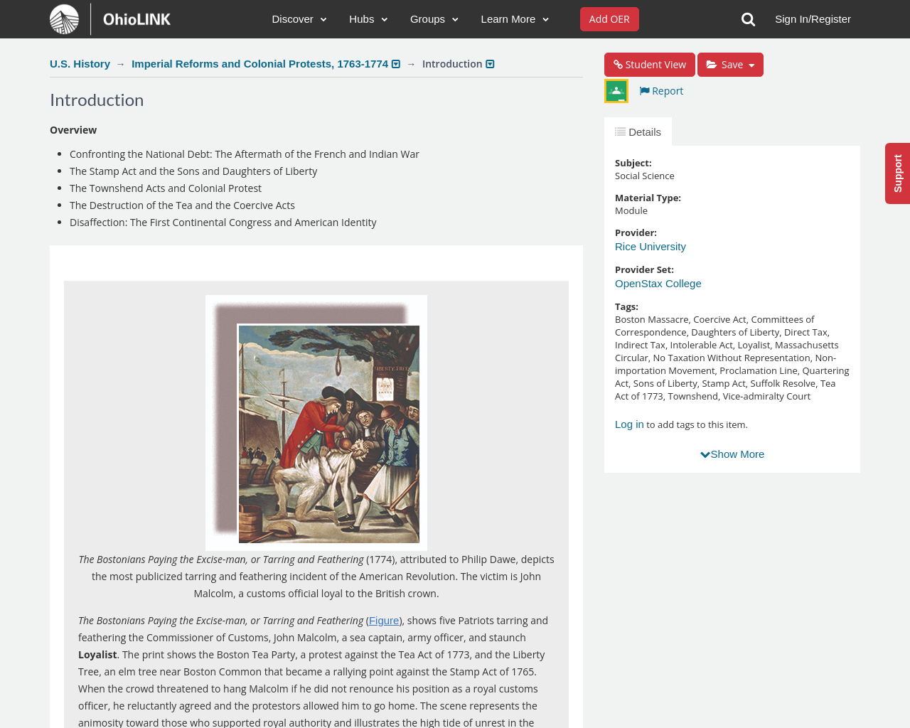 U.S. History, Imperial Reforms and Colonial Protests, 1763-1774 ...