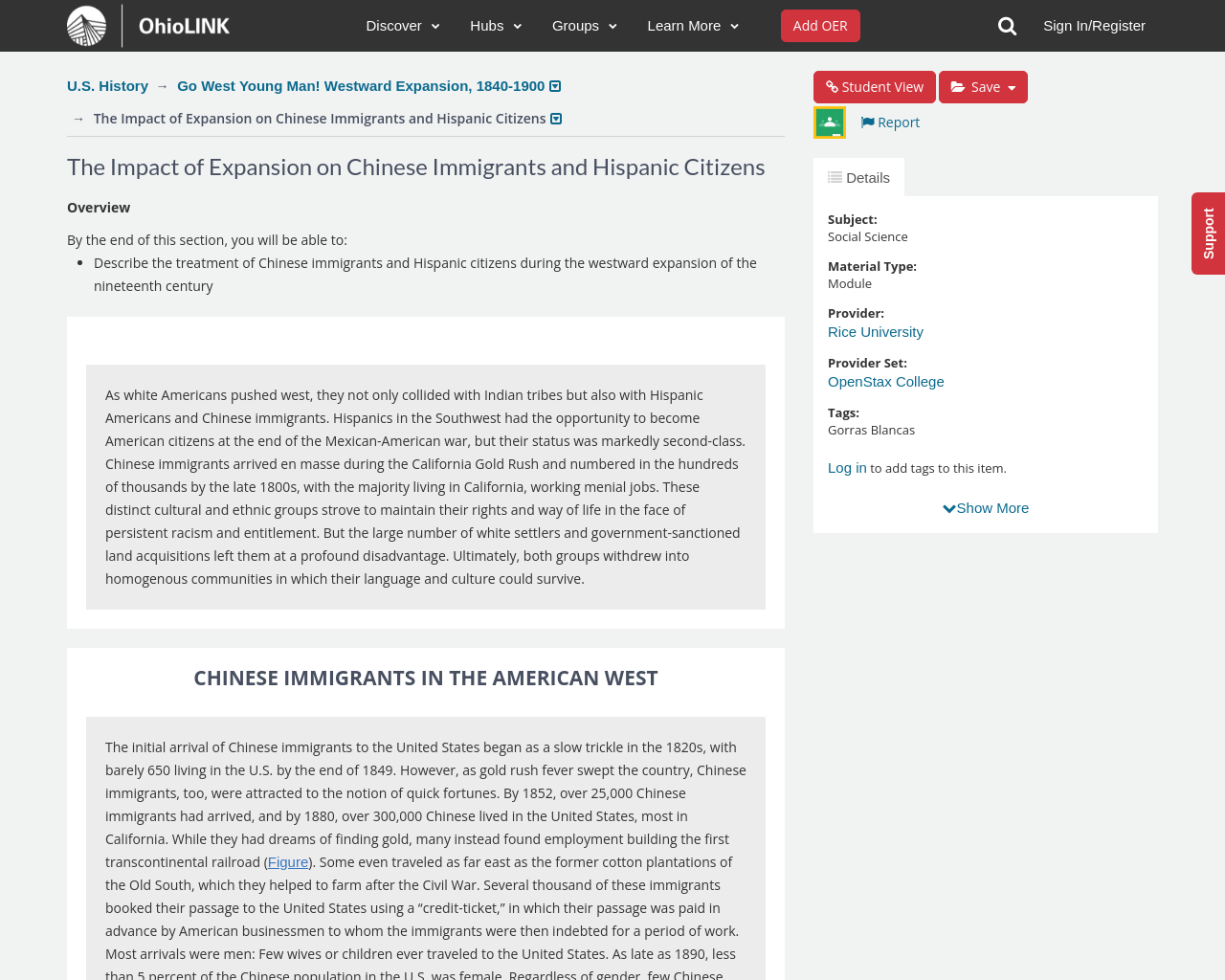 U.S. History, Go West Young Man! Westward Expansion, 1840-1900, The ...