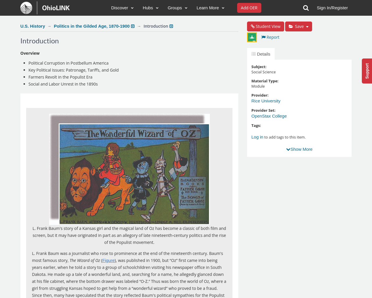 U.S. History, Politics in the Gilded Age, 1870-1900, Introduction ...