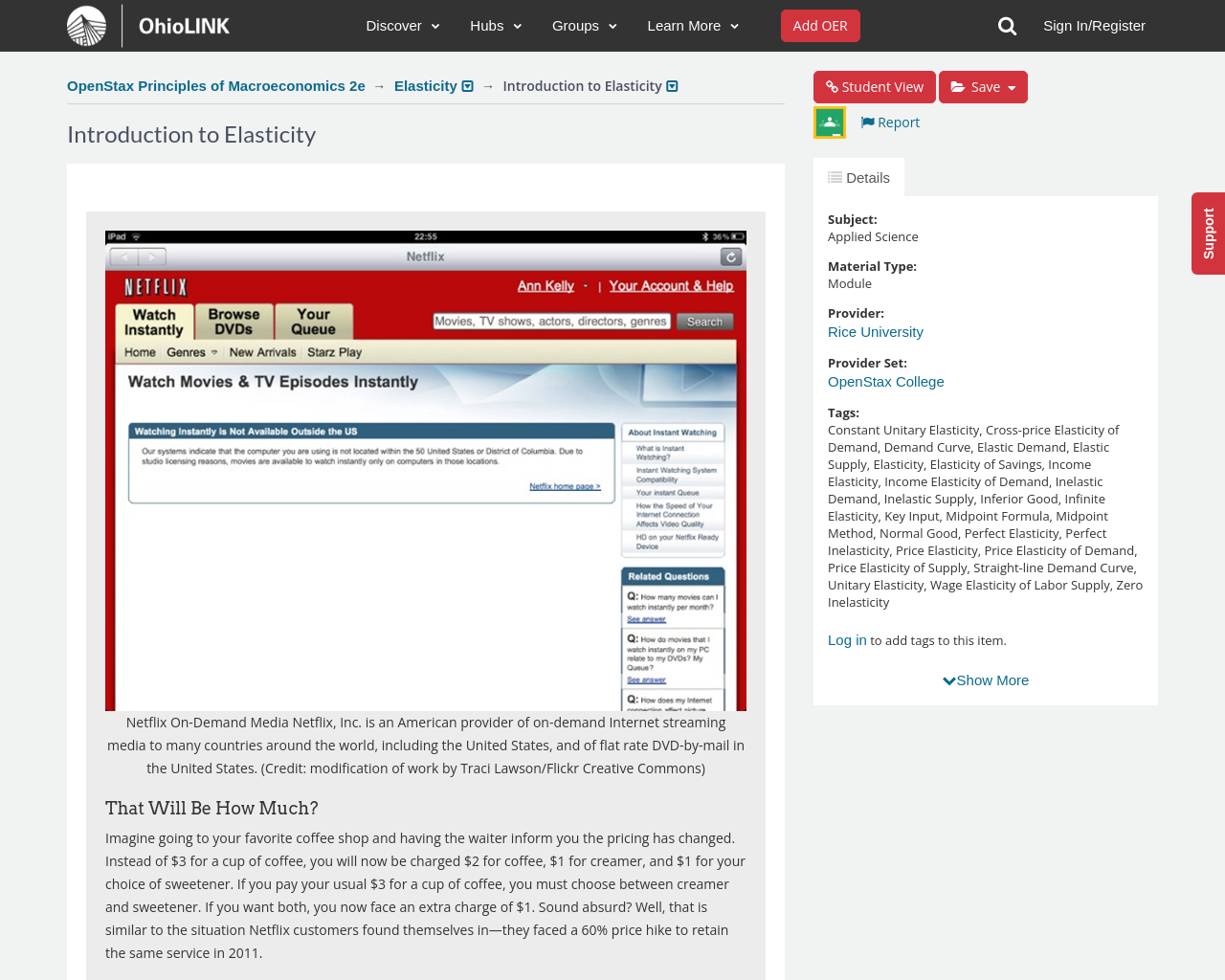OpenStax Principles of Macroeconomics 2e, Elasticity, Introduction to ...