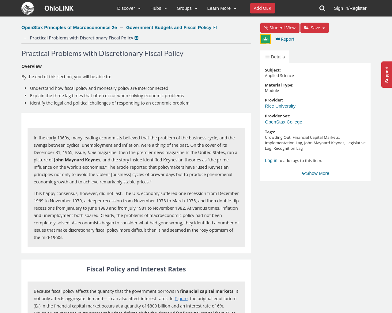 OpenStax Principles of Macroeconomics 2e, Government Budgets and Fiscal ...