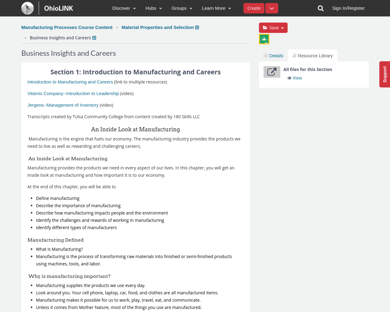 Manufacturing Processes Course Content, Material Properties and ...