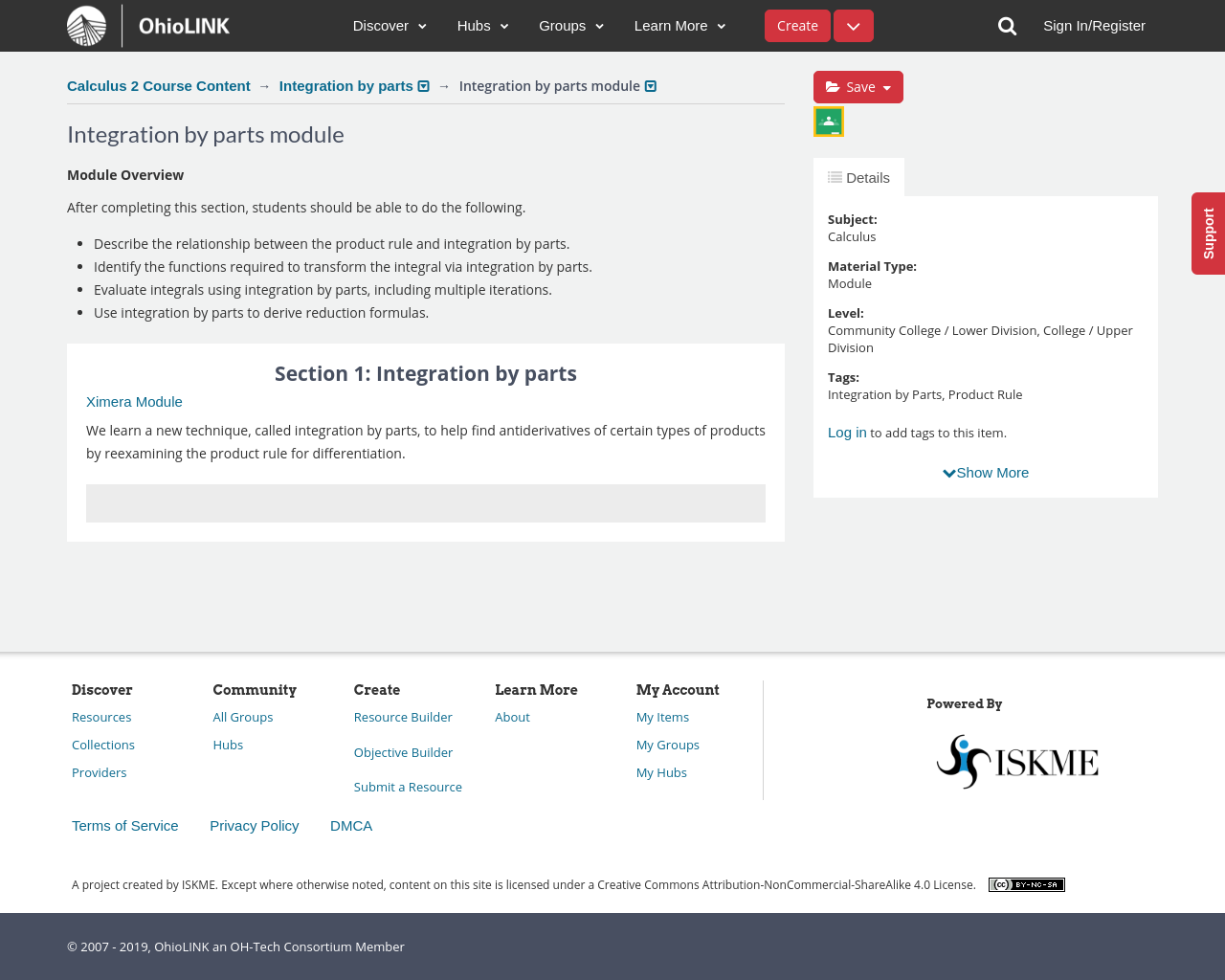 Calculus II Course Content, Integration by parts, Integration by parts ...
